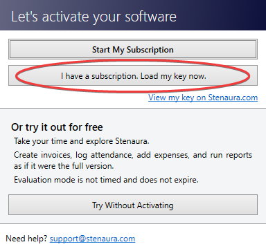Stenaura | What do I do with my activation key?